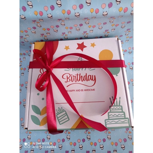 Jual BOX UKURAN 22X22X8CM/BOX HAMPERS/BOX SOUVENIR/KOTAK KADO/KARTON ...