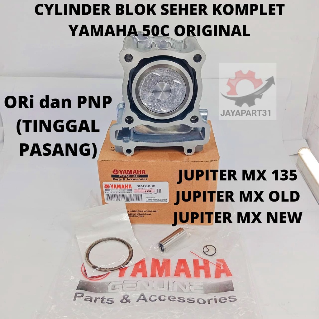 Jual CYLINDER BLOK SEHER PISTON RING KOMPLET YAMAHA 50C ORIGINAL 100% JUPITER MX 135,MX NEW,MX ...