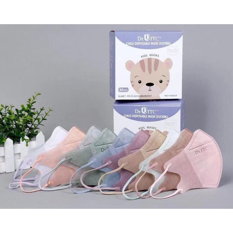 Jual Masker Duckbill Duckbil Dakbil Dukbil Anak Anak Kids Dr Itc Warna ...