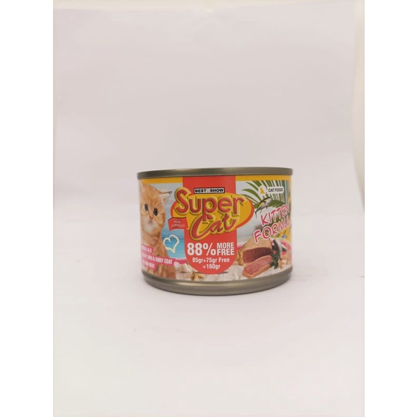 Jual Super Cat Kaleng 160 gr Kitten Formula/Chicken Tuna | Shopee Indonesia
