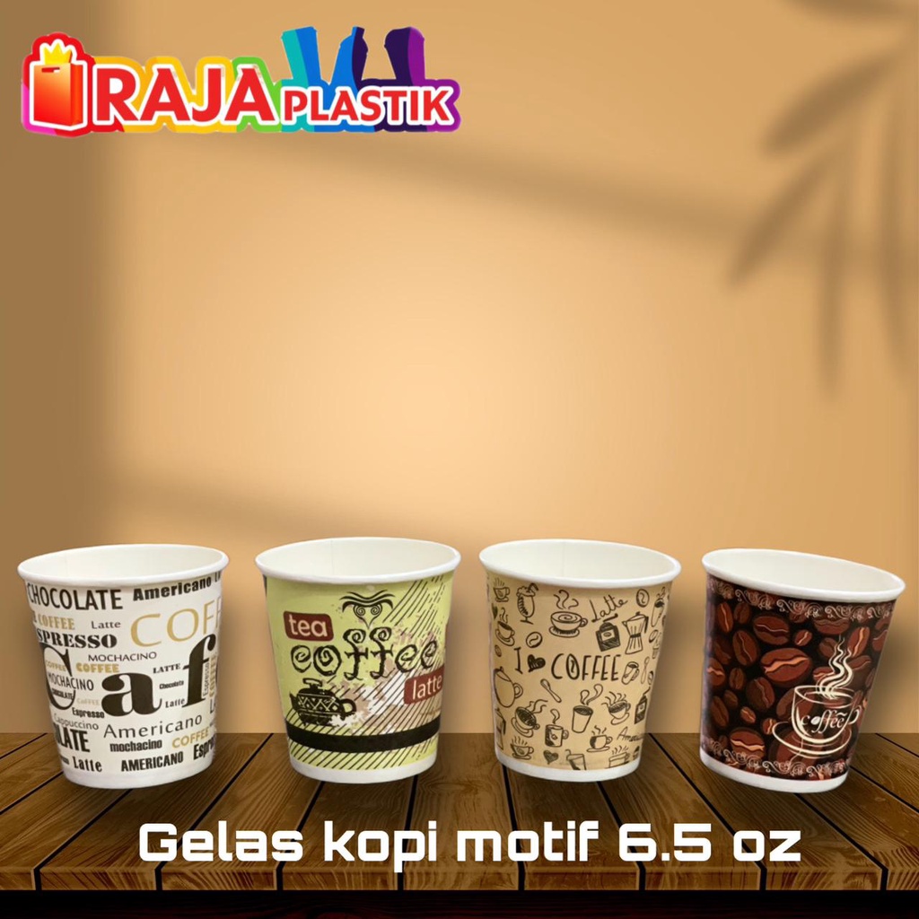 Jual Gelas Kopi Kertas 6,5oz Motif dan Polos / Paper Cup Hot Kopi 6,5oz motif dan polos | Shopee ...