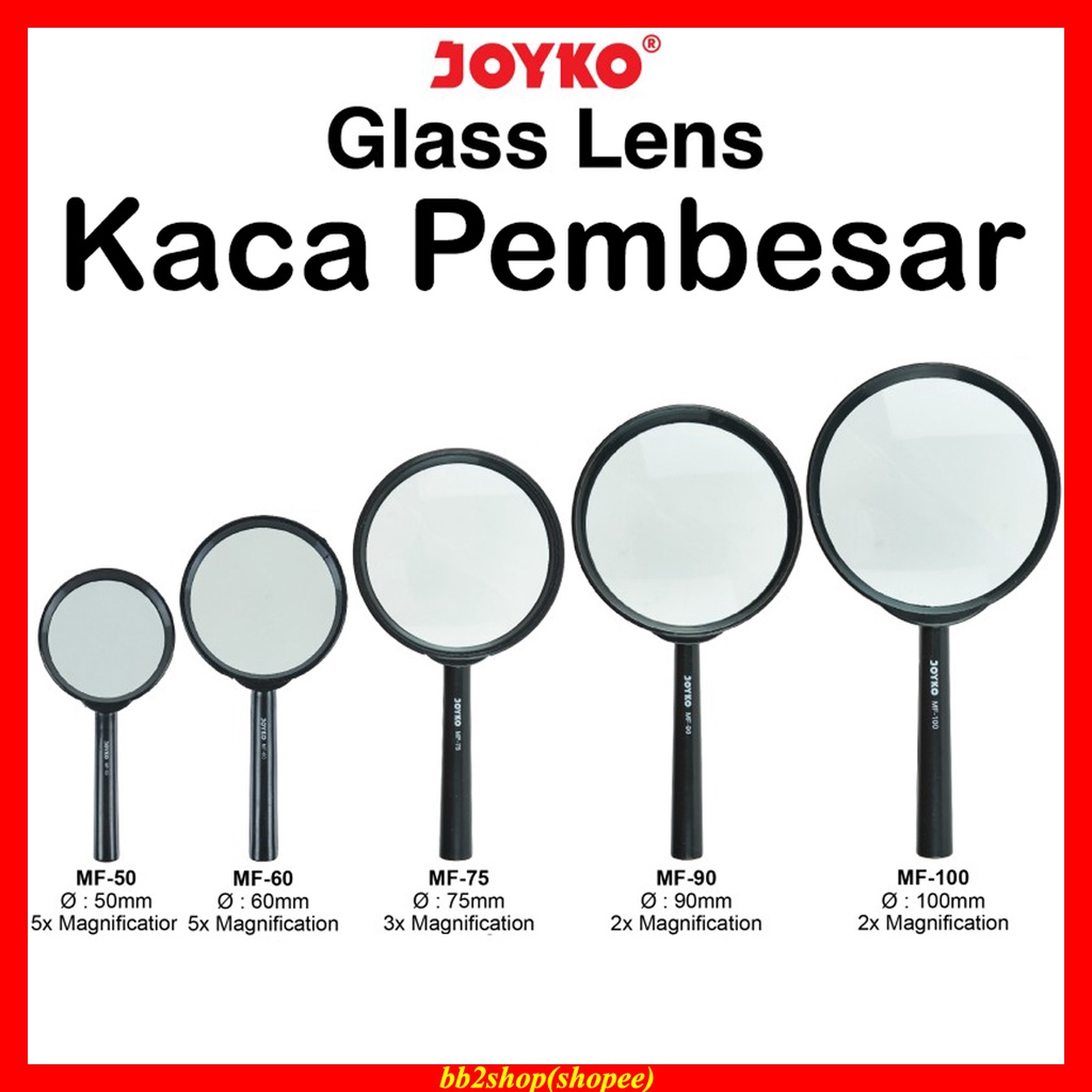 Jual Kaca Pembesar Magnifier Joyko MF Magnifying Glass Hand Lens Lup ...
