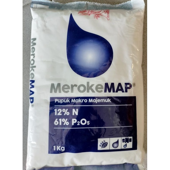 Jual PUPUK MEROKE MAP 1 KG KEMASAN PABRIK HIDROPONIK MONO AMONIUM ...