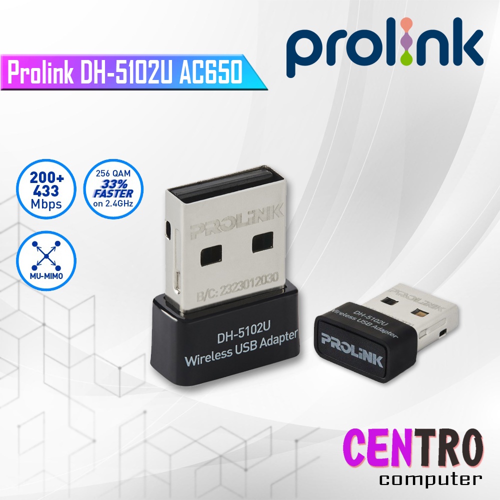 Jual Prolink DH-5102U AC650 USB Wireless Adapter Nano - Prolink DH ...