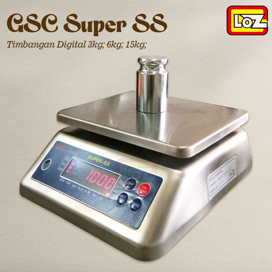 Jual GSC Timbangan Digital Super SS 3kg / 6kg / 15kg Table Scale ...