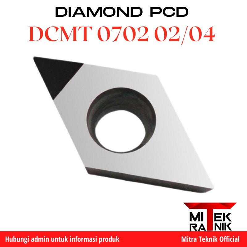 Jual Insert Bubut Diamond PCD DCMT 0702 02/04Untuk Bubut Alumunium ...