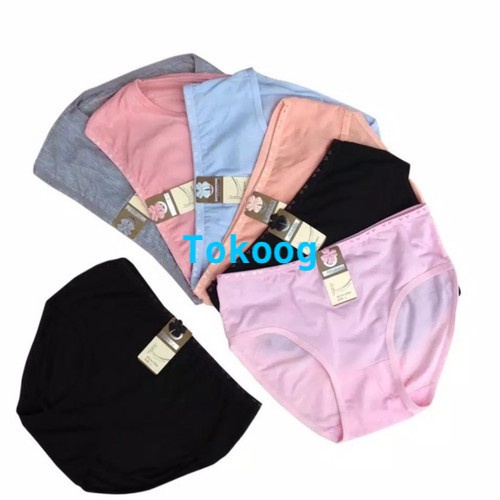 Jual (12PCS) Celana Dalam Wanita Katun SayYes Polos Karet Kecil CD Murah 2904 L XL XXL EQL 1 ...