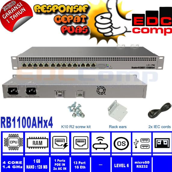 Jual Mikrotik Router RB-1100X4 RB1100X4 RB1100AHx4 Rackmount | Shopee ...