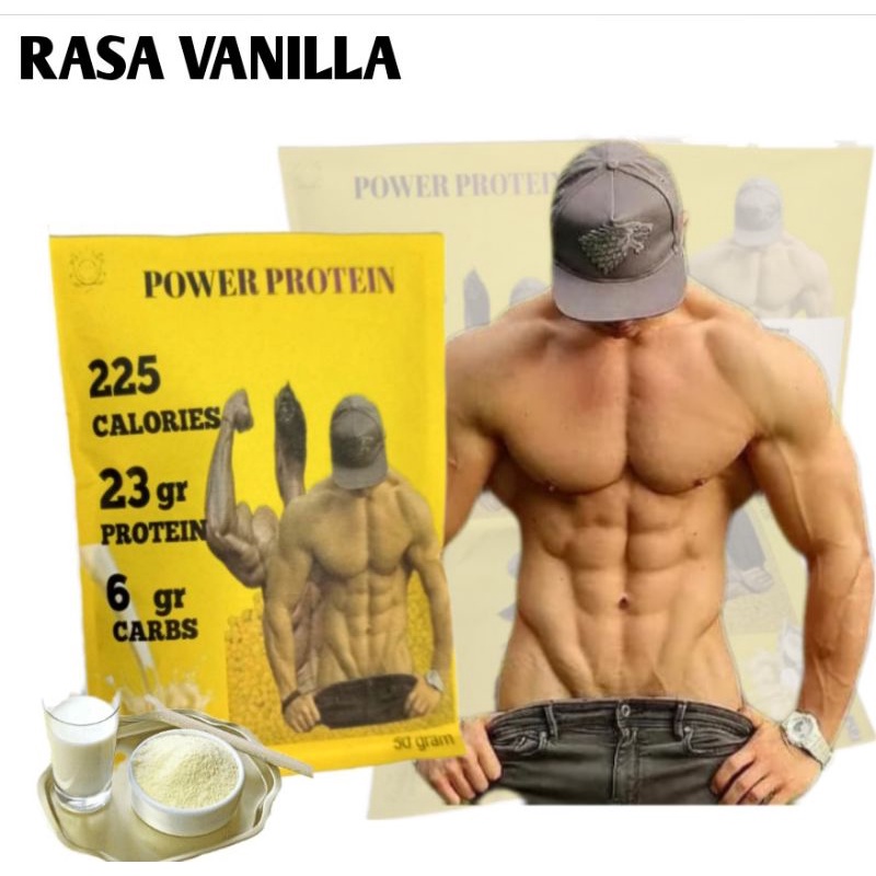 Jual POWER PROTEIN RASA VANILLA/PEMBENTUK OTOT | Shopee Indonesia