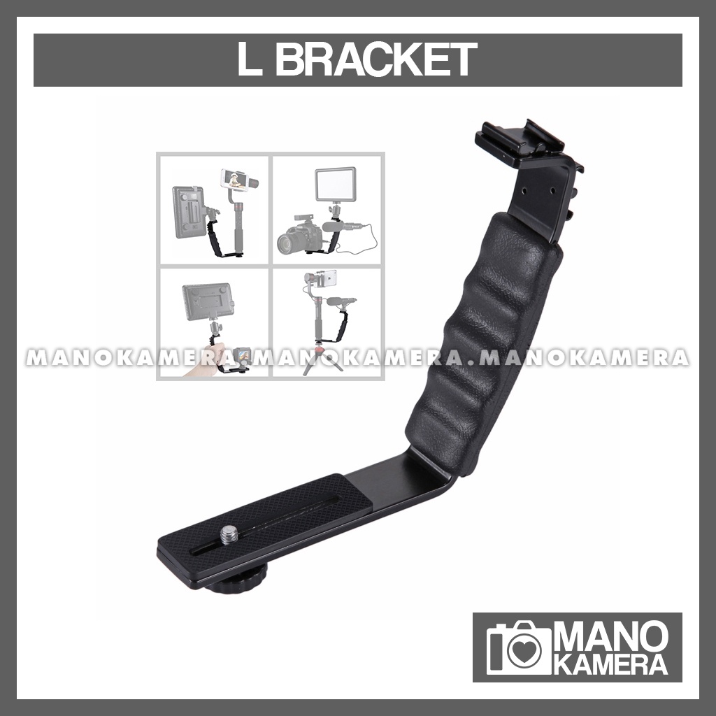 Jual L Bracket Flash Holder Mount Gimbal DJI Osmo Mobile Zhiyun Moza ...