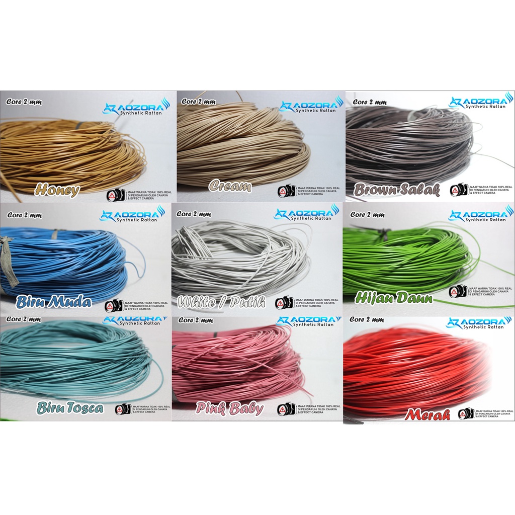 Jual Bahan Rotan Sintetis Core 2,5 mm | Shopee Indonesia