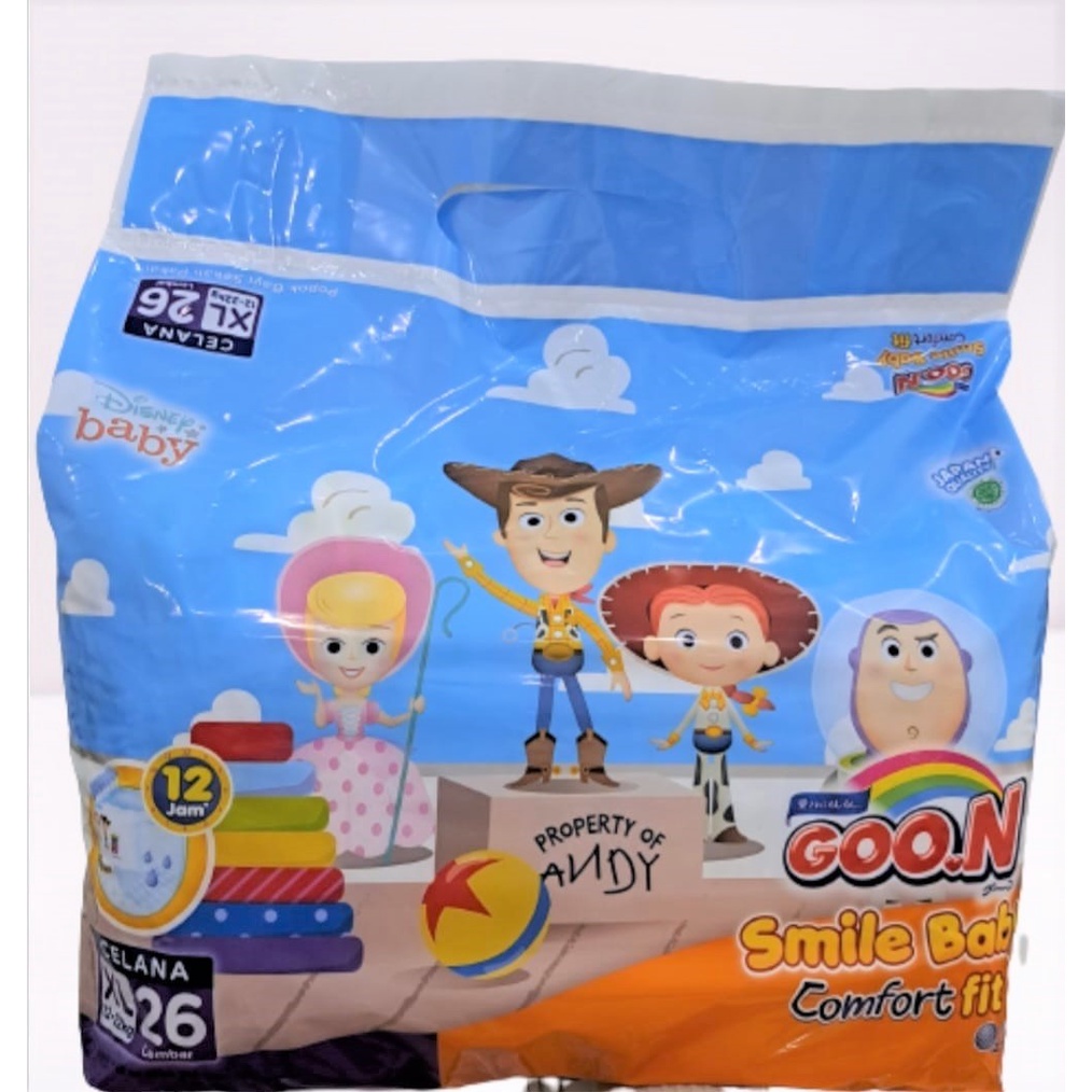 Jual GOON Smile Baby COMFORT FIT Diapers Ukuran S32 M30 L28 XL26 | Shopee Indonesia