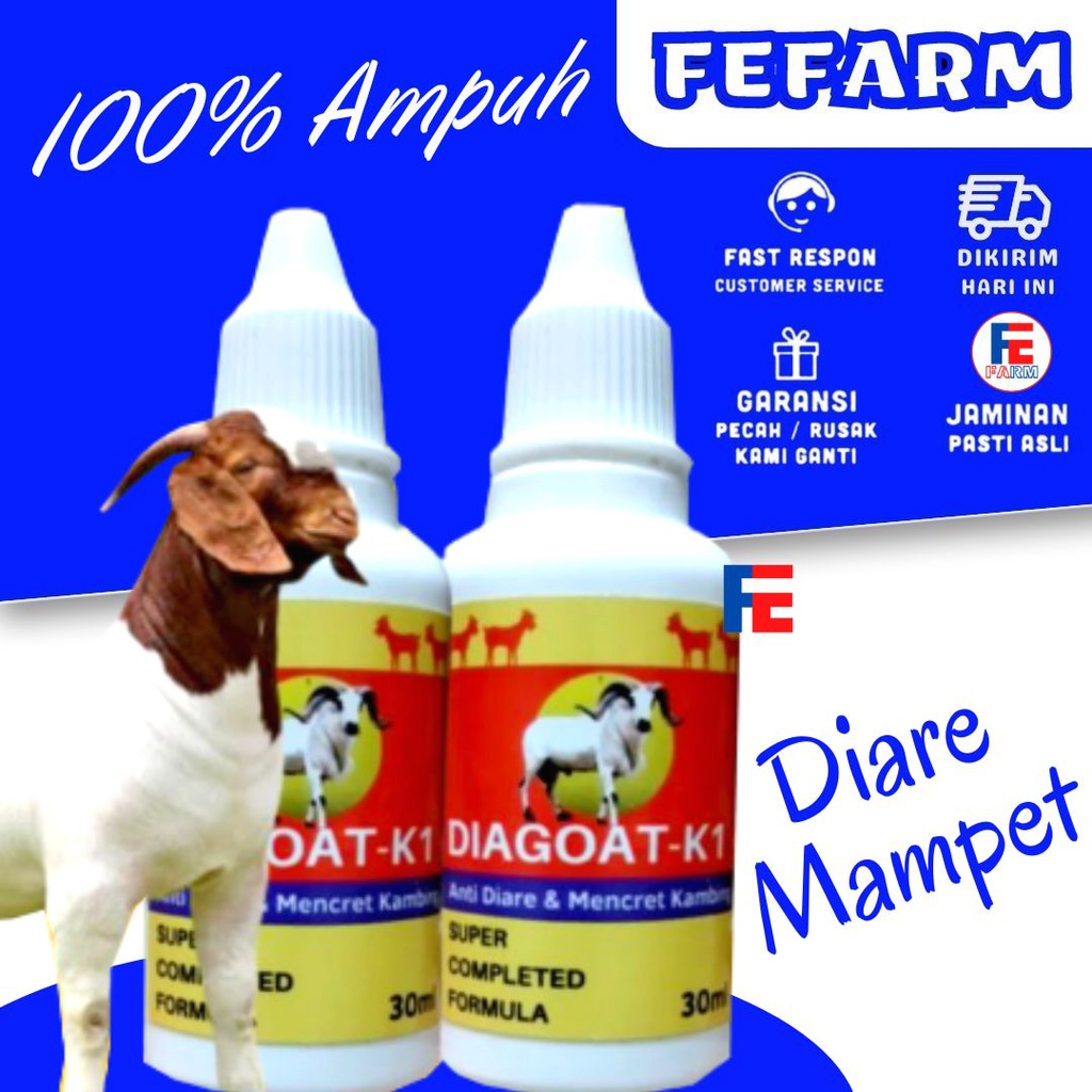 Jual Obat Diare Mencret Kambing Domba Ampuh DIAGOAT K 1 FEFARM | Shopee ...