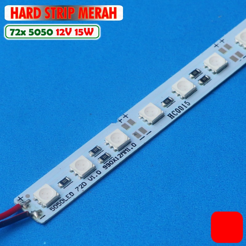 Jual Hard Strip 99Cm MERAH 12V 15W 72x Led SMD 5050 Iklan Huruf Neon ...