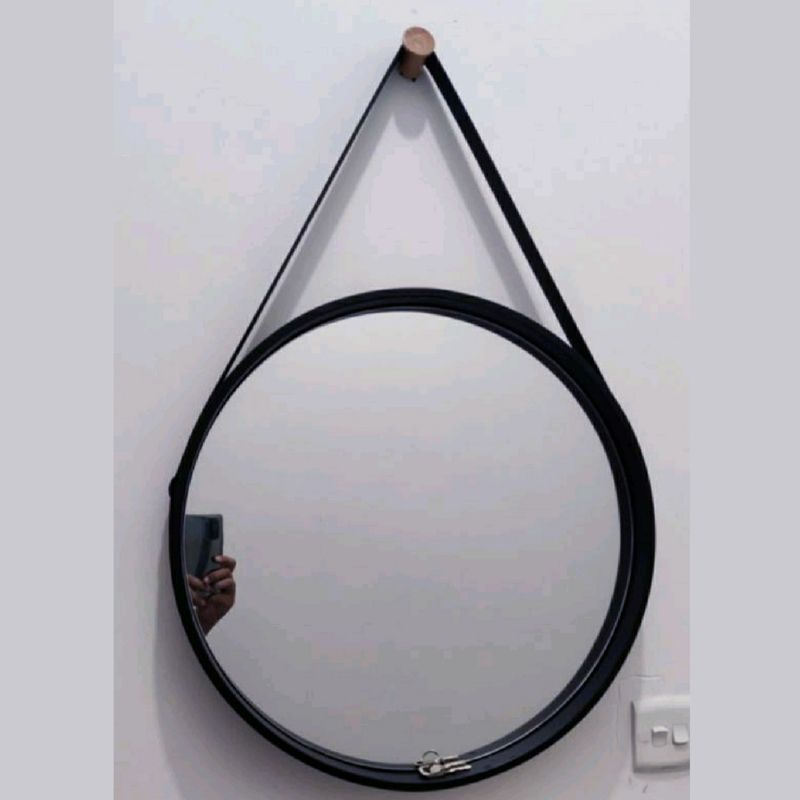 Jual Cermin Bulat Aesthetic / Kaca Cermin Frameless Gantung Tali ...