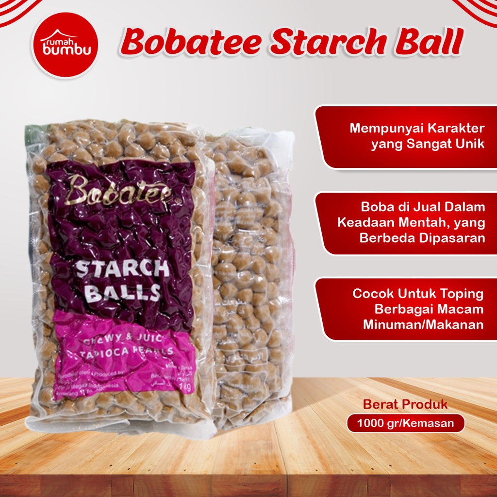 Jual Tapioka Pearls Bobatee Starch Ball Bubble Minuman Boba Kemasan ...