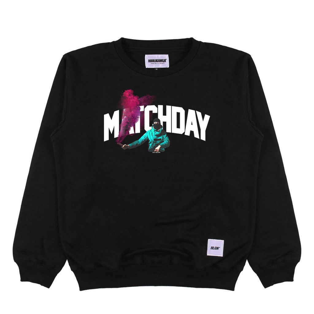 Jual HOOLIGANS Sweater Crewneck MD Pyro - Black | Shopee Indonesia