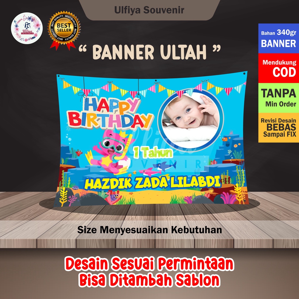 Jual Baner/Backdrop/MMT/Baliho Ultah Pesta Ulang Tahun Custom Sesuai ...