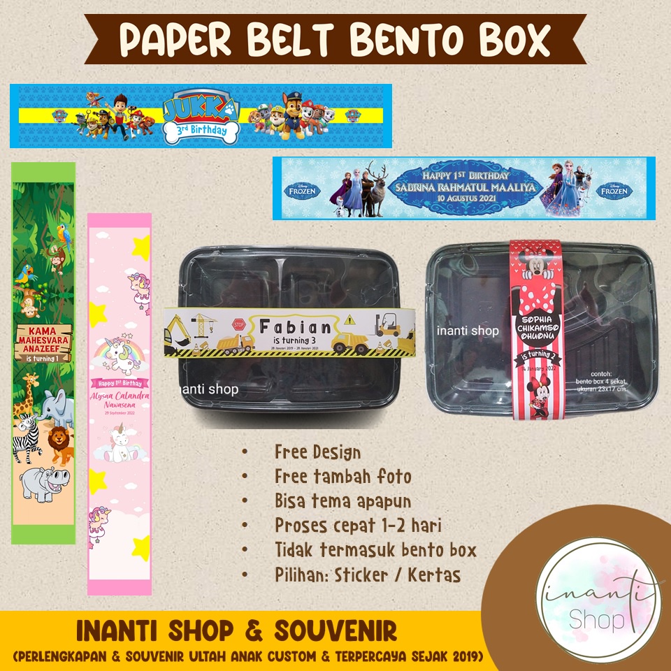 Jual Sticker / paperbelt Bento Custom | Shopee Indonesia