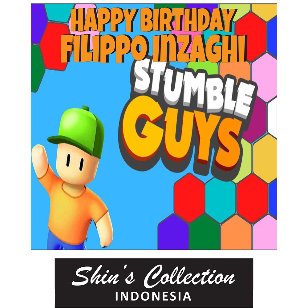Jual Backdrop Spanduk happy birthday ulangtahun Stumble guys 1 pc ...