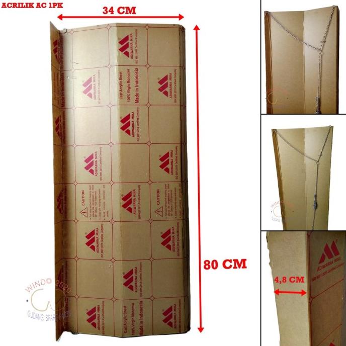 Jual AT900 ACRYLIC REFLECTOR ANGIN AC 1PK & 2PK AKRILIK TALANG 80CM 120 ...