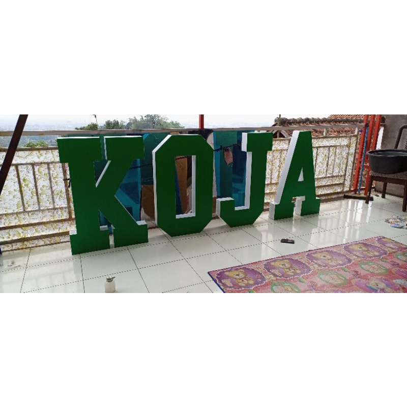 Jual Huruf dan Nomor rumah 100cm full akrilik nyala custom huruf ...