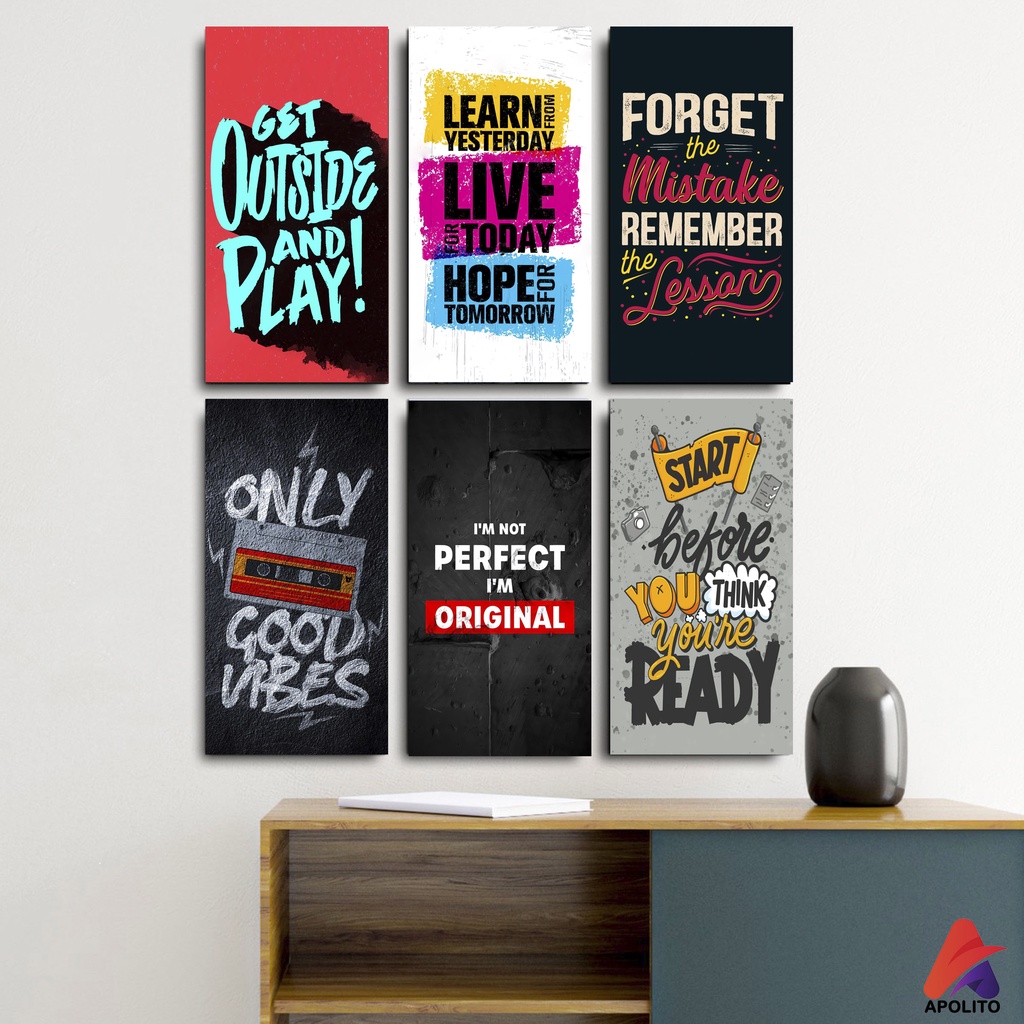 Jual APOLITO HIASAN DINDING QUOTE (10X20 CM) PAJANGAN WALL DECOR ...