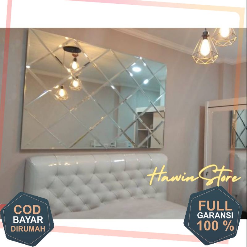 Jual Kaca cermin custom Bevel 40 x 80 Cm - FREE PACKING PETI KAYU ...