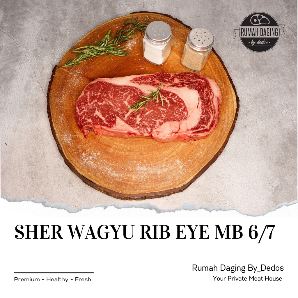 Jual SHER WAGYU RIB EYE MB 6/7 300gr | DAGING STEAK WAGYU RIBEYE ...