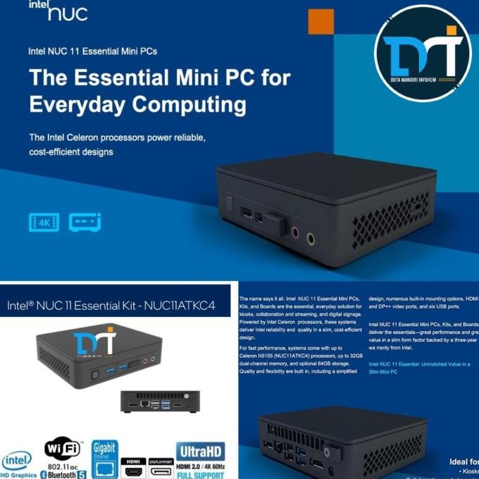 Jual MINI PC INTEL NUC 11 ESSENTIAL KIT - NUC11ATKC4 CELERON N5105 ...