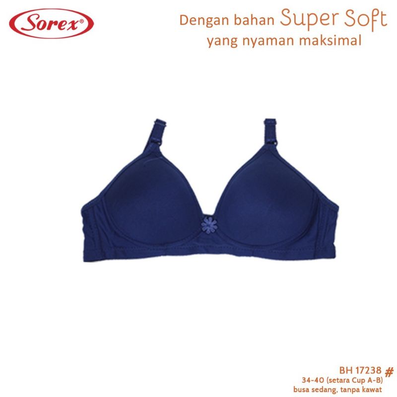 Jual Bra Sorex 17238 Bh Super Soft Cup Kecil (A) Tanpa Kawat Busa Sedang Terlaris | Shopee Indonesia