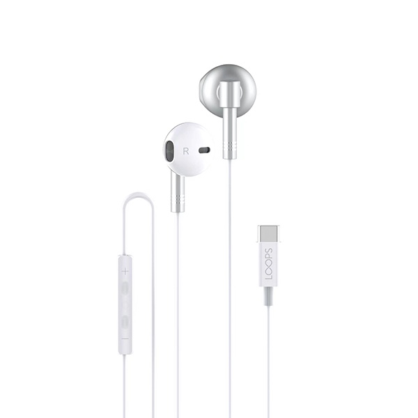 Jual Loops Type C Earphone W10 - White | Shopee Indonesia
