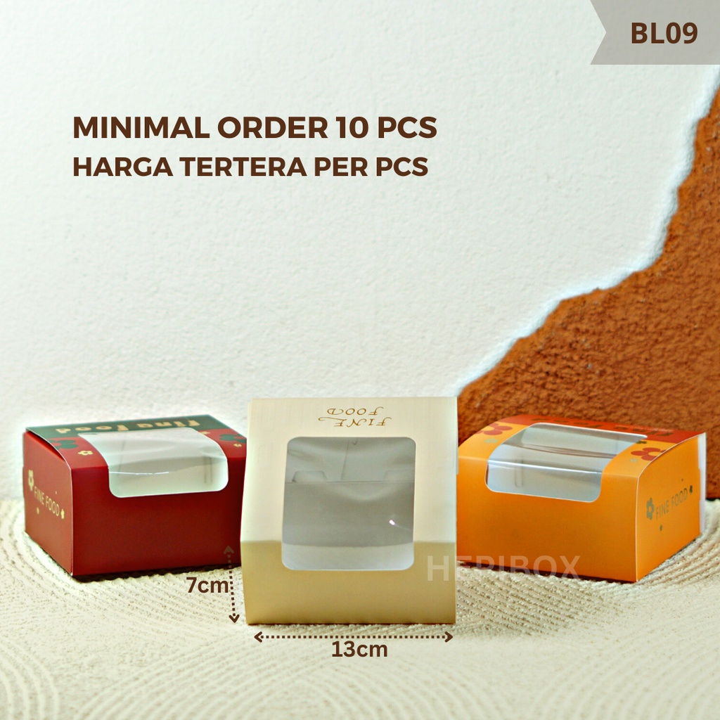 Jual Box Jendela Mika Persegi Uk 13 x 13 x 7 / Kotak Kue Window / Box ...