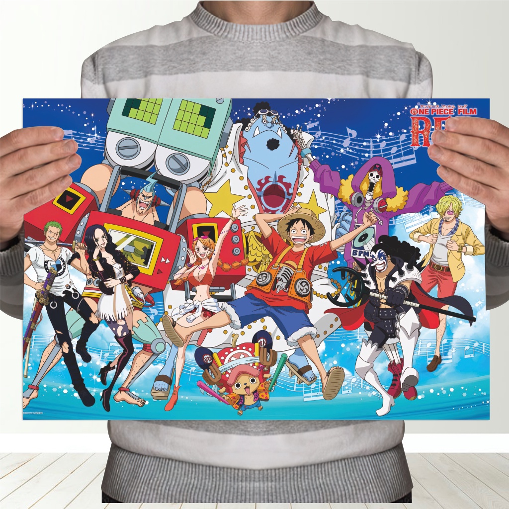 Jual Poster Anime One Piece Film Red - Ukuran A3+ Luffy Zoro Sanji Nami ...