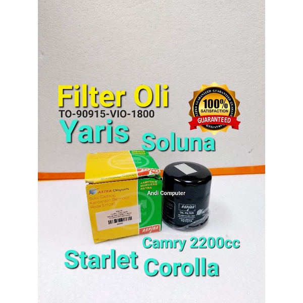 Jual Filter Oli Yaris VIOS Soluna Starlet Corolla Soluna Altis Camry ...