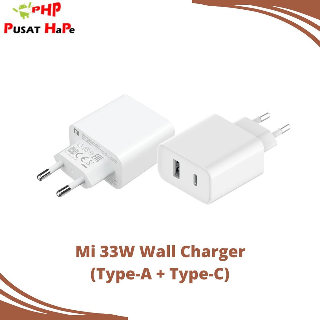 Jual MI 33W wall charger (type A + type C) resmi xiaomi pusat hape ...