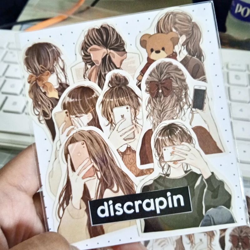 Jual (DSP) 8 PCS GIRL STICKER / STICKER JURNAL / AESTHETIC JOURNAL ...