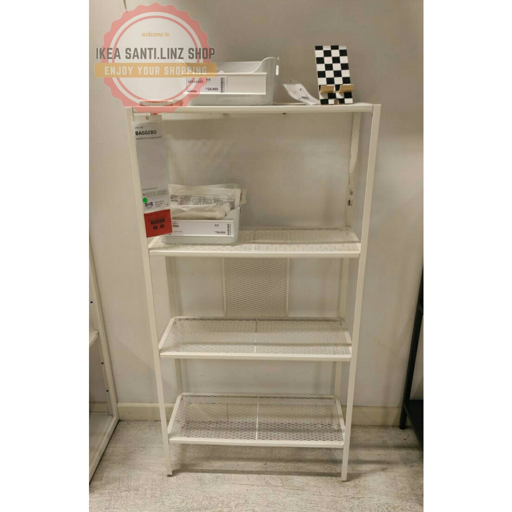 Jual BAGGEBO Unit rak, logam/putih, 60x25x116 cm | Shopee Indonesia
