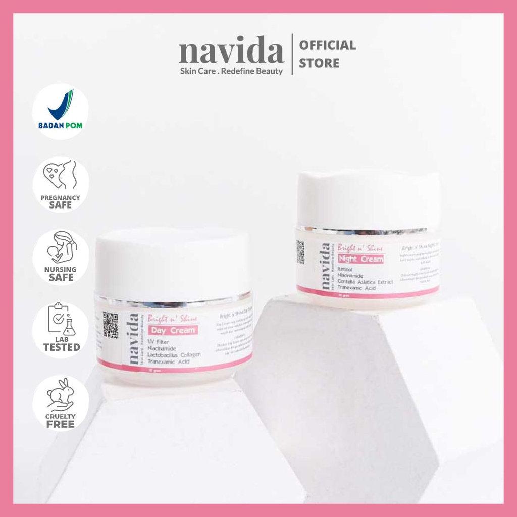 Jual Navida Skin Care - Bright Day Cream + Night Cream - Skincare Wajah ...