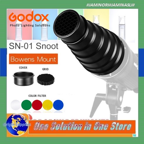 Jual Godox SN-01 Bowens Mount Snoot with Honeycomb Grid for Flash and ...