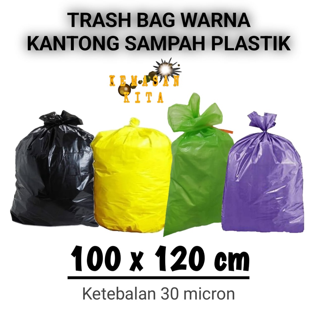 Jual TRASH BAG / PLASTIK KANTONG SAMPAH 100 X 120 CM | Shopee Indonesia