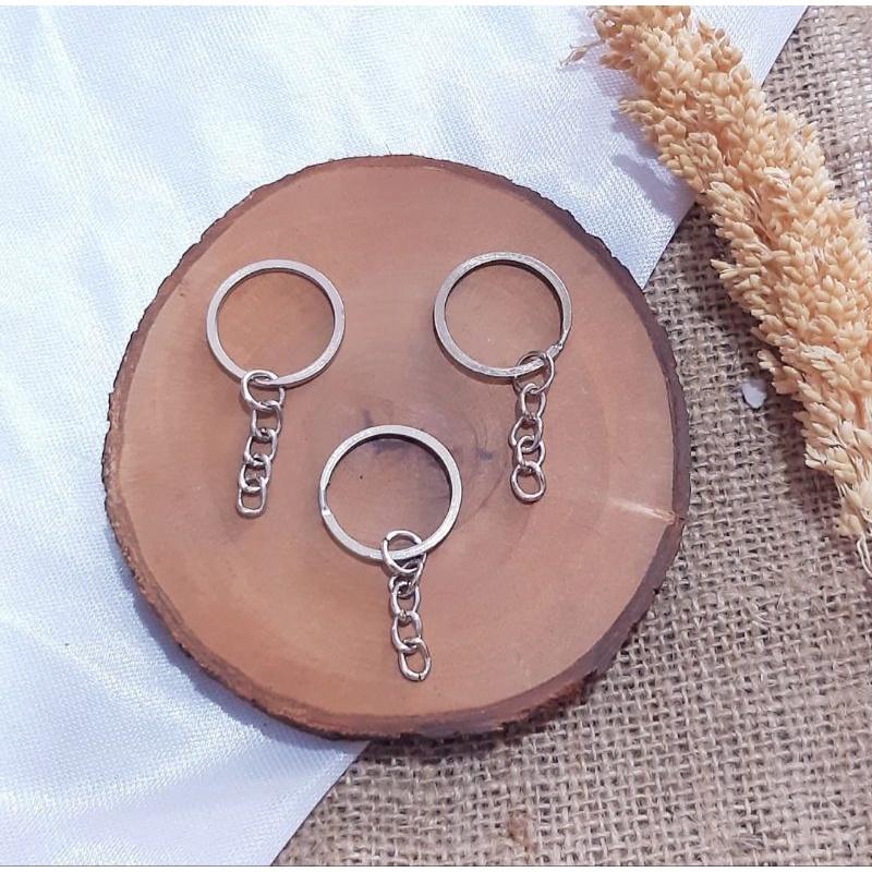 Jual 12pcs Ring gantungan kunci gepeng Uk3.0 Cm ring tebal Ukuran 25 mm ...
