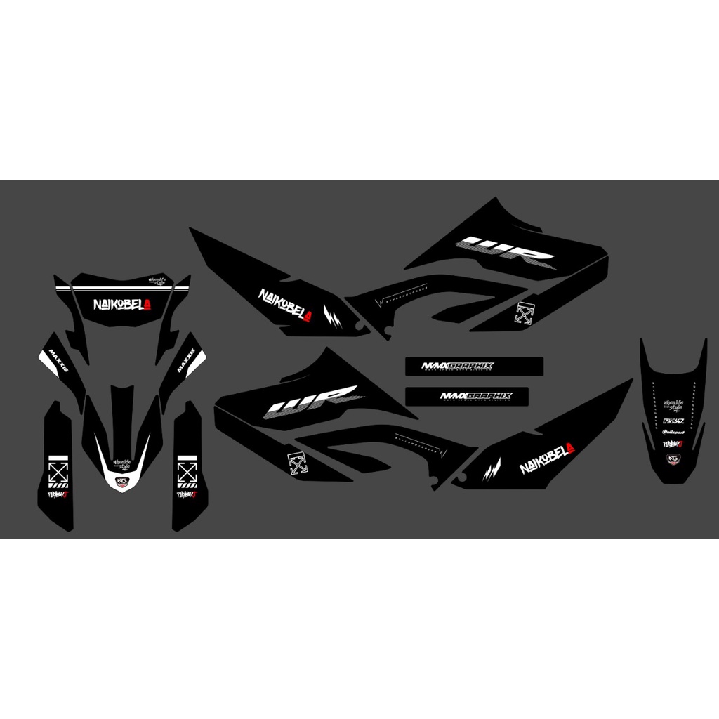 Jual STIKER DECAL KAWASAKI DTRACKER SUPERMOTO HITAM DECAL DTX FULL BODY ...