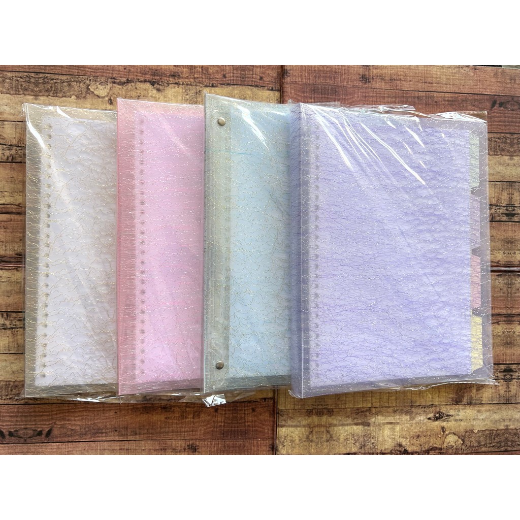 Jual Map Binder Wengu B5 Glitter Ring Plastik - Binder Note Plus Loose ...