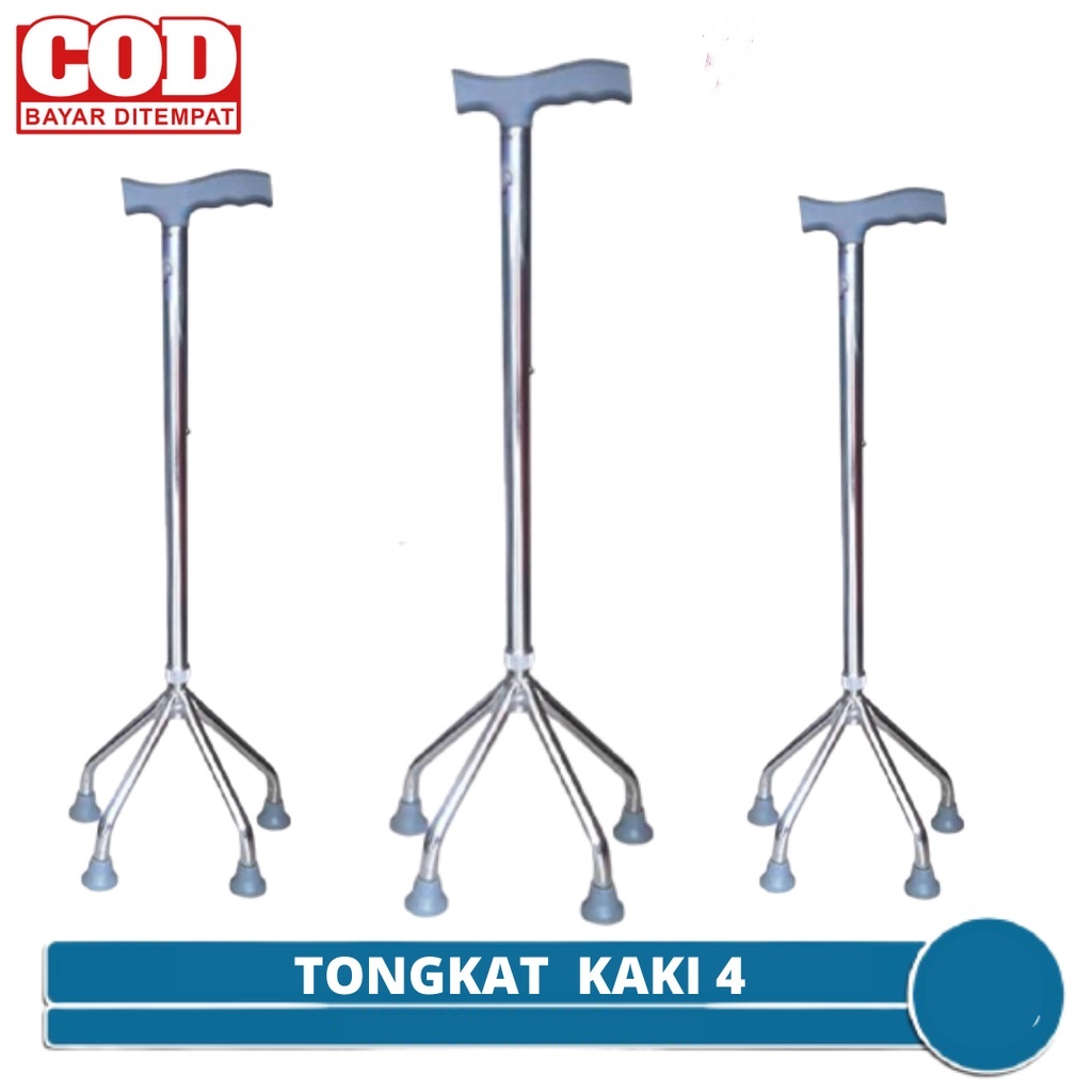 Jual Tongkat Jalan Orang Tua Kaki 4 Empat Onemed/Sella Tongkat Jalan Kaki 3/Tongkat Jalan Lipat ...
