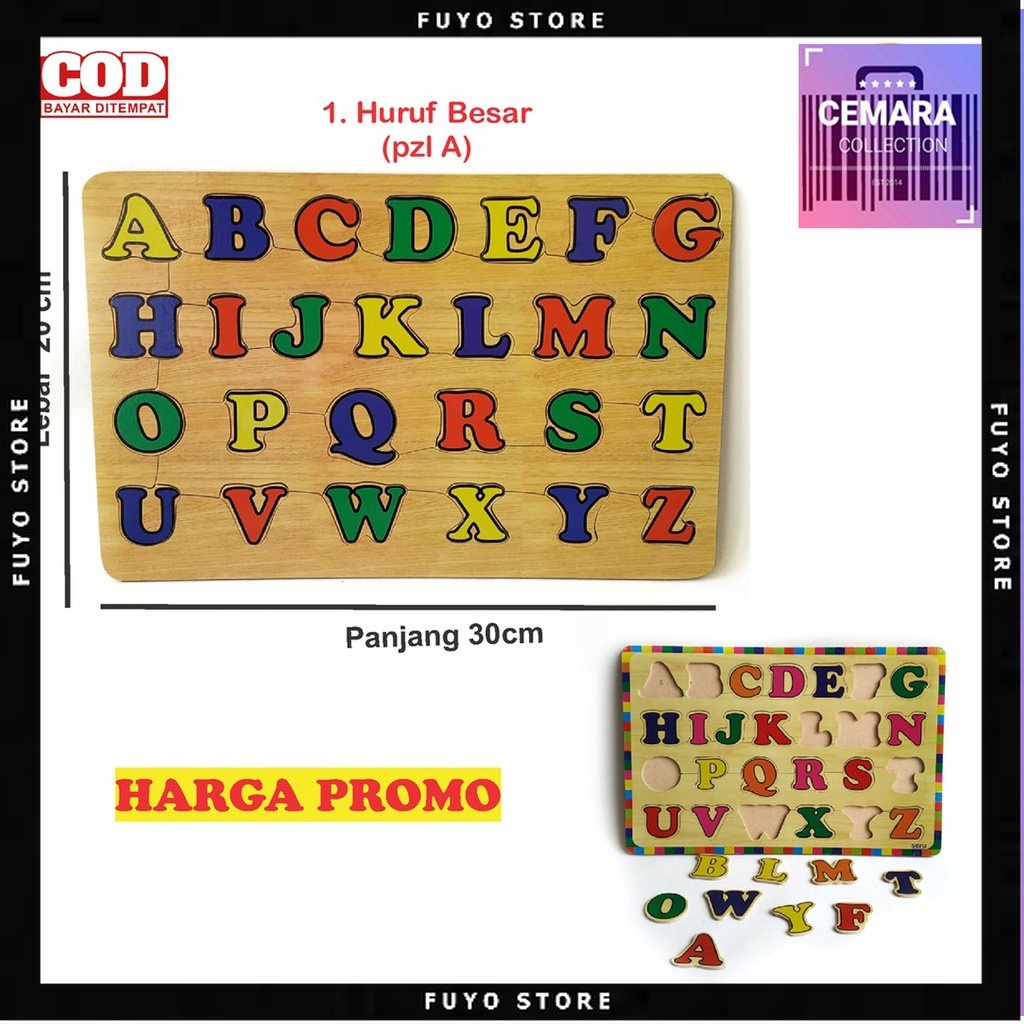 Jual CMRMA - Puzzle Kayu Huruf Besar - Mainan Edukasi Pembelajaran ... Jual CMRMA - Puzzle Kayu Huruf Besar - Mainan Edukasi Pembelajaran ...