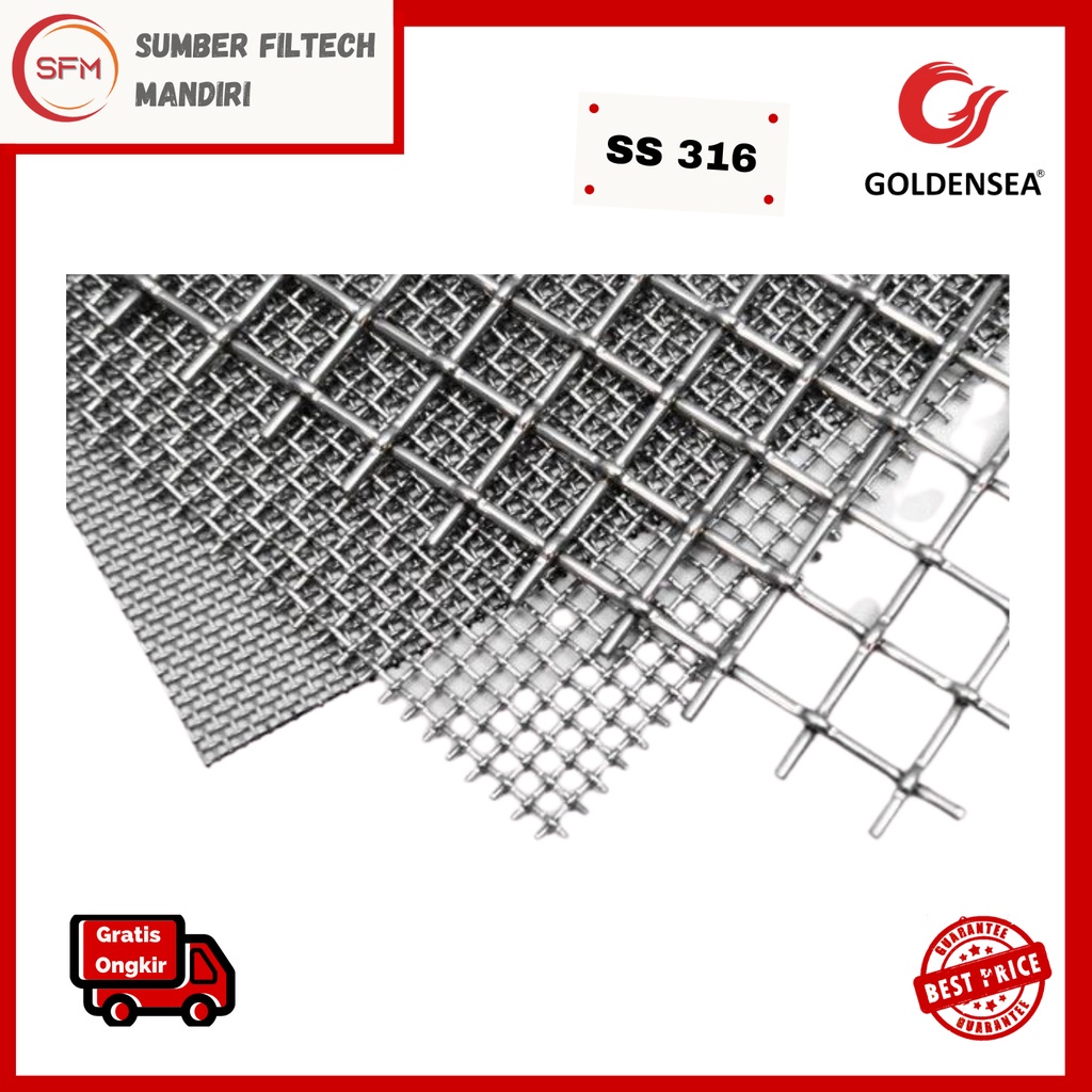 Jual Goldensea Wire Mesh Saringan SS316 #30, 40, 60 (Lebar 1m ...