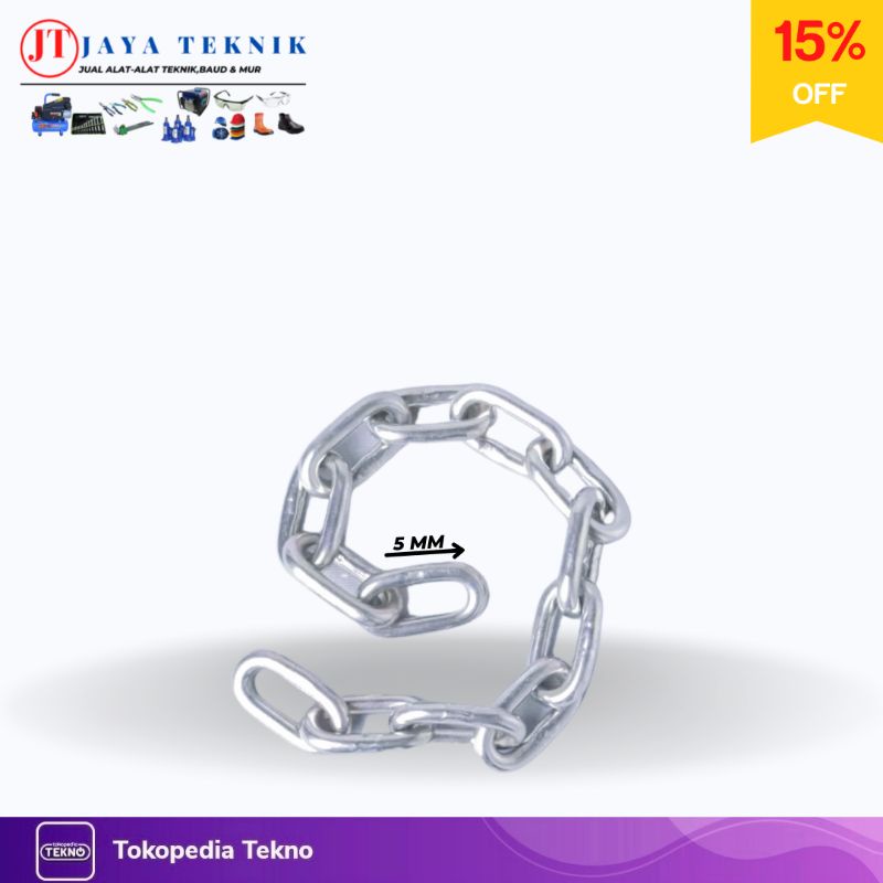Jual Rantai Besi Galvanis 1/8"inch Rantai Besi 3 MM | Shopee Indonesia