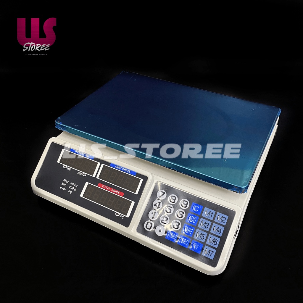 Jual Timbangan Meja Digital Double Display 40kg Digital Pricing Scale ...