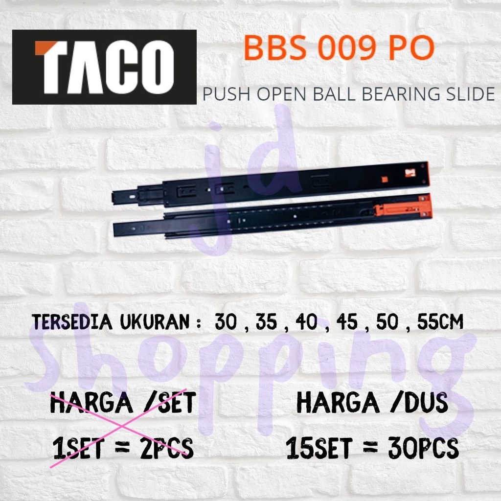 Jual REL LACI PUSH OPEN TACO / BBS 009 DUS | Shopee Indonesia